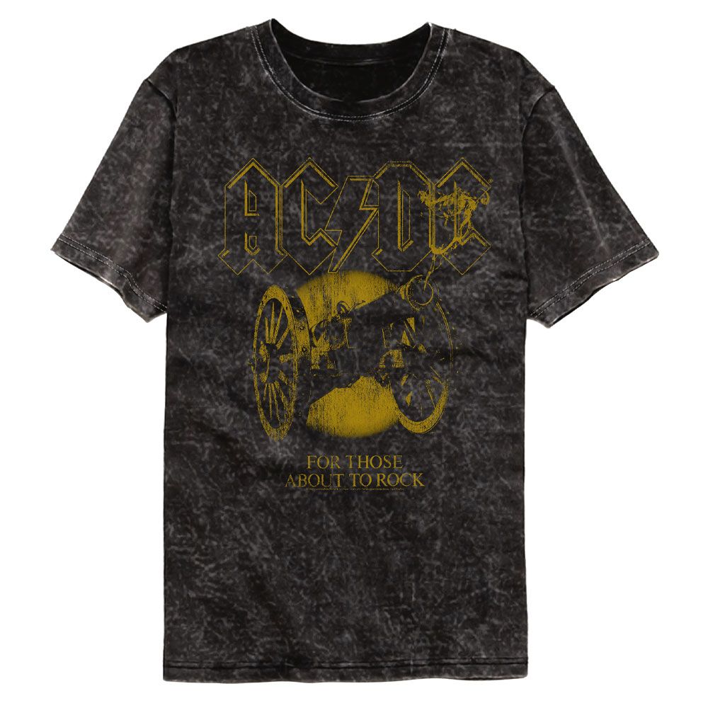 AC/DC Monochrome FTATR Official Mineral Washed T-Shirt – Rockteez Apparel